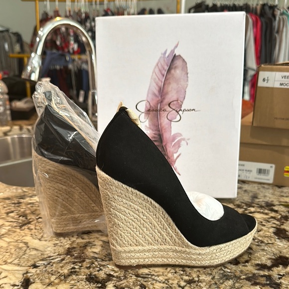 Jessica Simpson Shoes Black Wedges